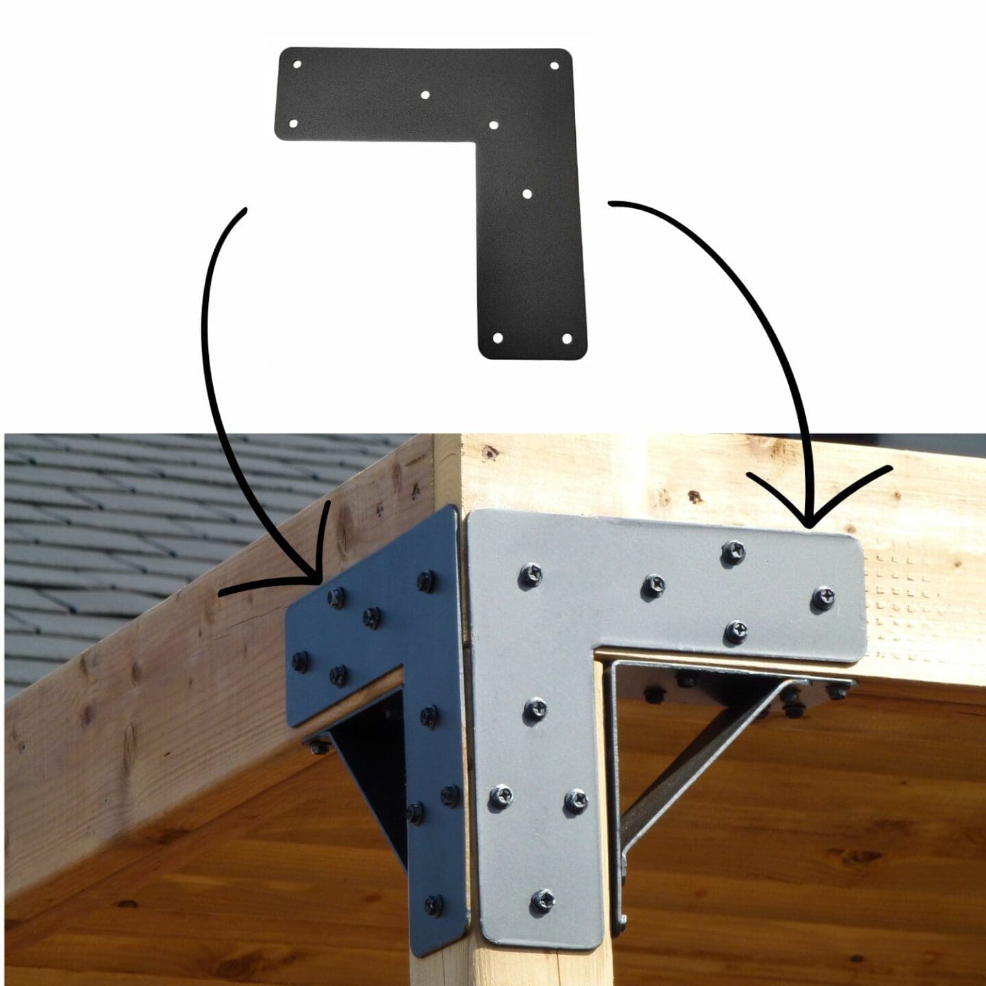 Pergola Hardware – Bracket Set - Piece C - Pylex